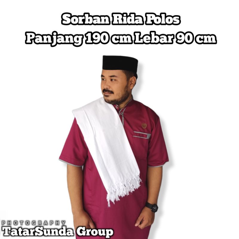 Jual Sorban Putih Polos Pria Dewasa Syal Rida Polos Aneka Warna Sesuai ...