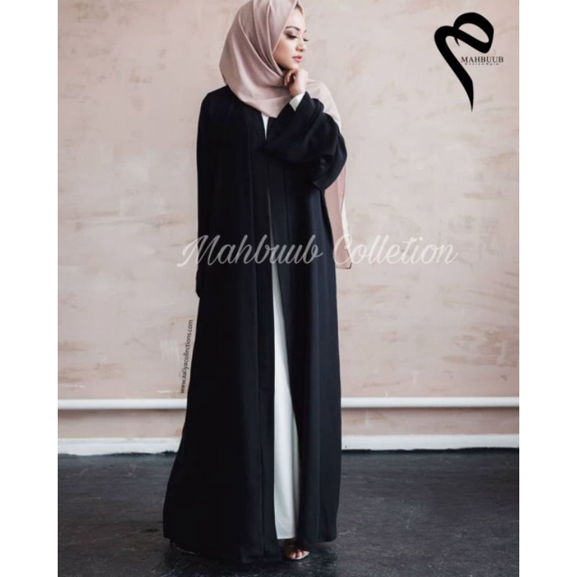 Jual Exclusive Casual Abaya Hitam Polos Turkey Abaya Aqilah Bahan ...