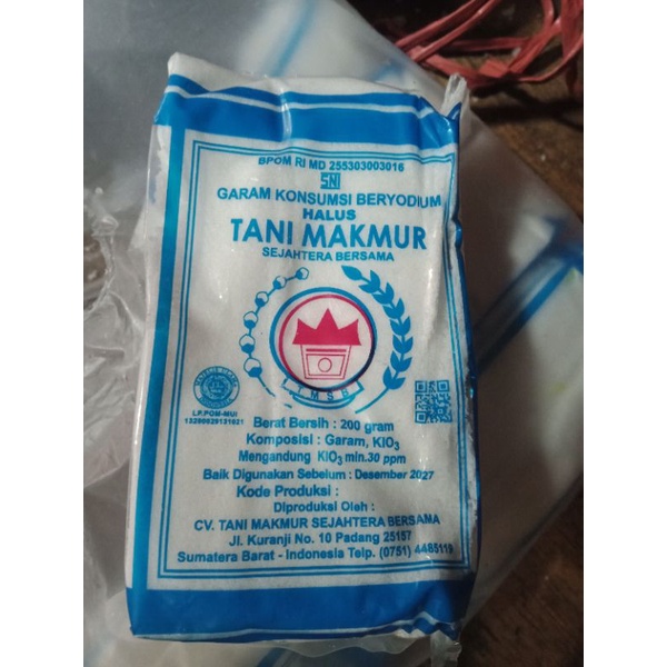 Jual Garam Halus Beryodium Tani Makmur 200gr | Shopee Indonesia
