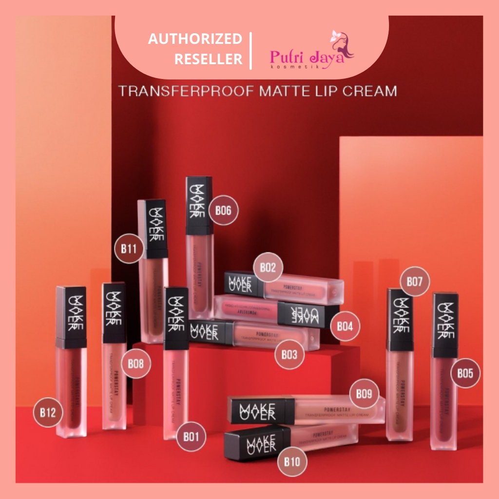Jual MAKEOVER Transferproof Matte Lip Cream Series Lipcream | Shopee ...