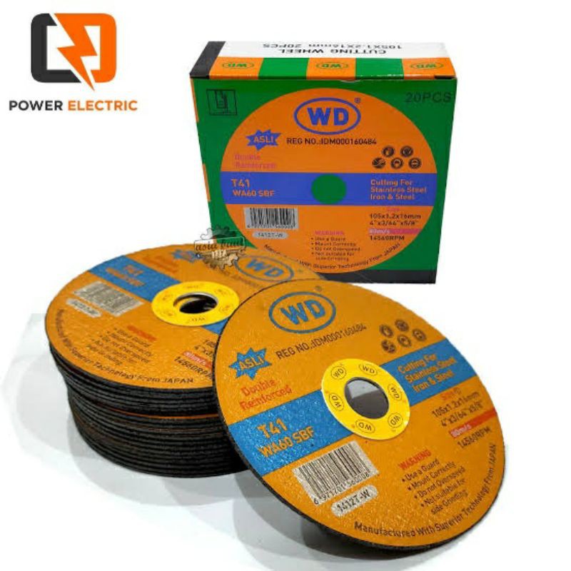 Jual 1 PACK DUS KOTAK BOX 20 PCS Mata Gerinda Potong Besi Cutting WD ...
