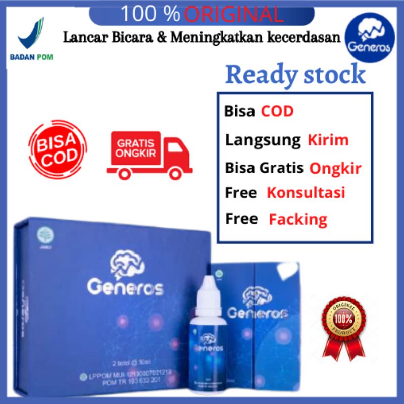Jual GENEROS VITAMIN OTAK ANAK SPECH DELAY 1 BOX ISI 2 BOTOL ORIGINAL ...