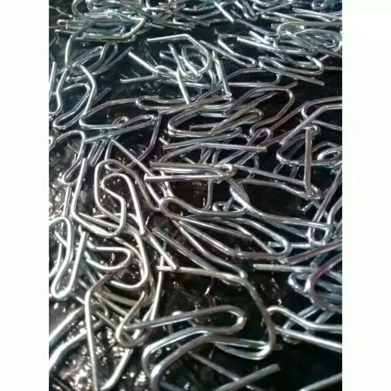 Jual 1000 KAWAT BESI S RODA REL PlASTIK PUTIH CANTOLAN GANTUNG ...