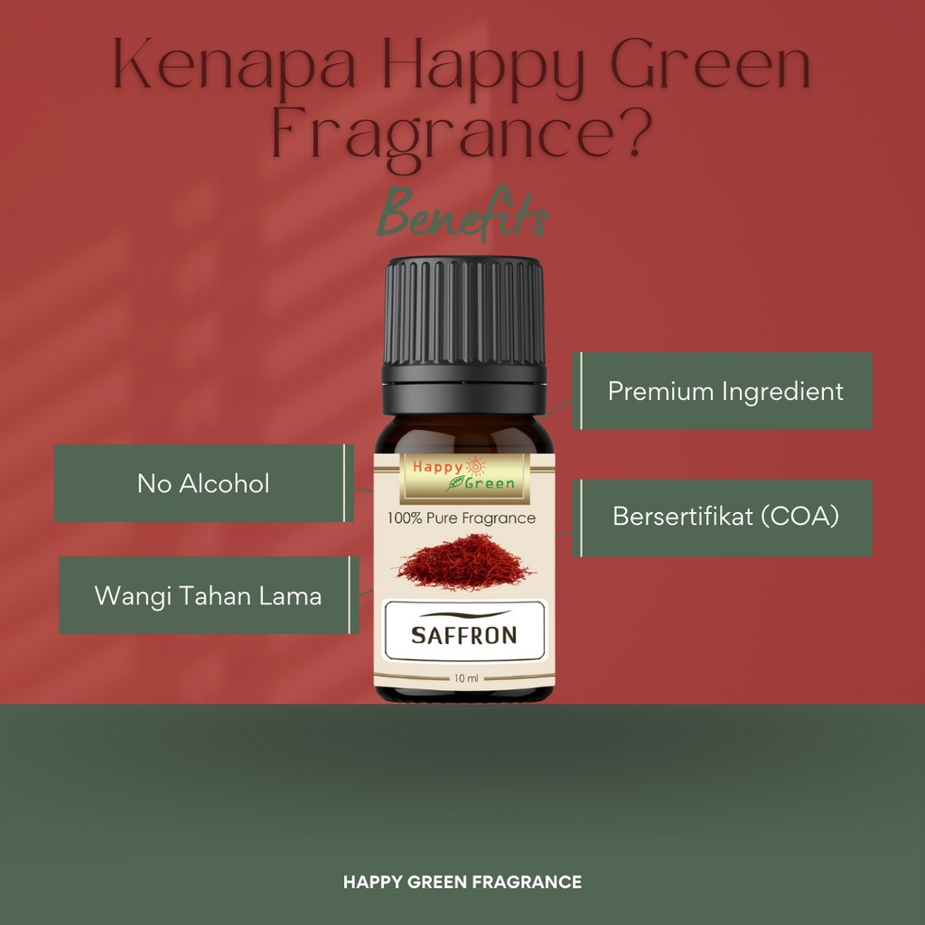 Jual Happy Green Saffron Fragrance Oil - Parfum Saffron Kuma Kuma ...