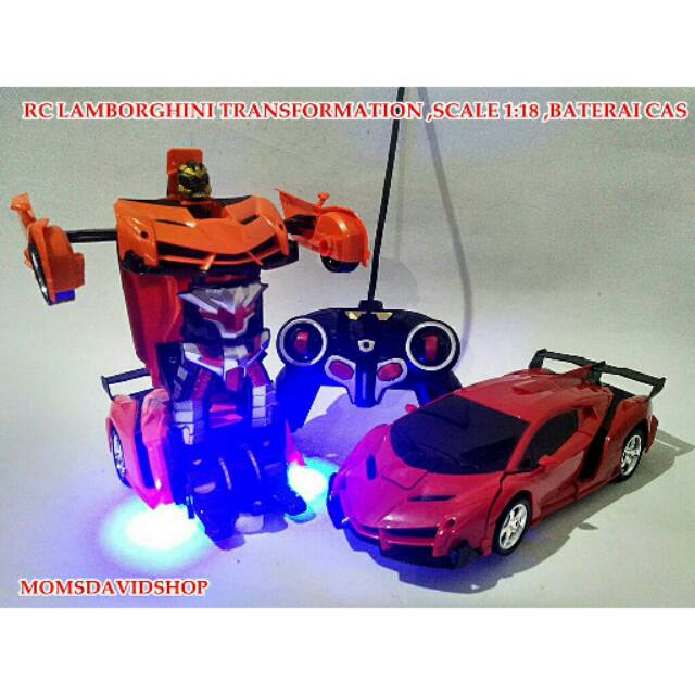 Jual RC Lamborghini Transformer, Remote Control Robot Skala 1:18 ...