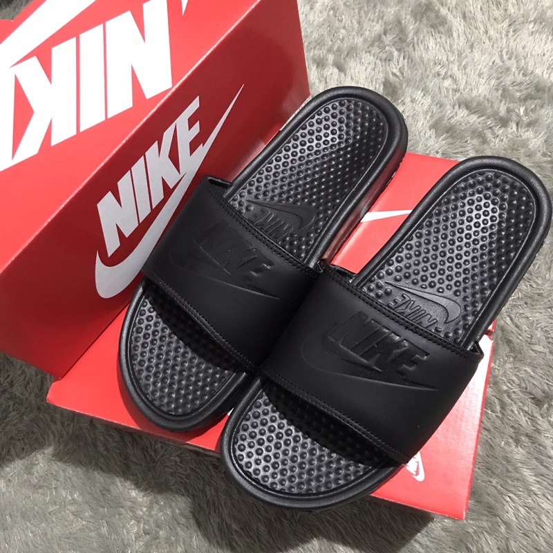 Jual Sandal Selop Nike Black Swoosh Original BNWB | Shopee Indonesia