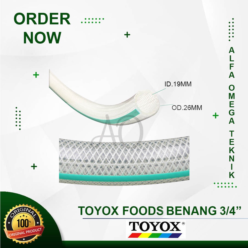 Jual SELANG TOYOFOODS 3/4 INCH HOSE TOYOX BENANG 3/4" FOOD GRADE 19MM ...