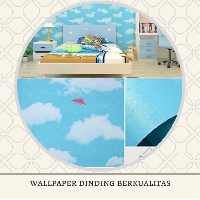 Jual Stiker wallpaper awan biru 5M berkualitas | Shopee Indonesia
