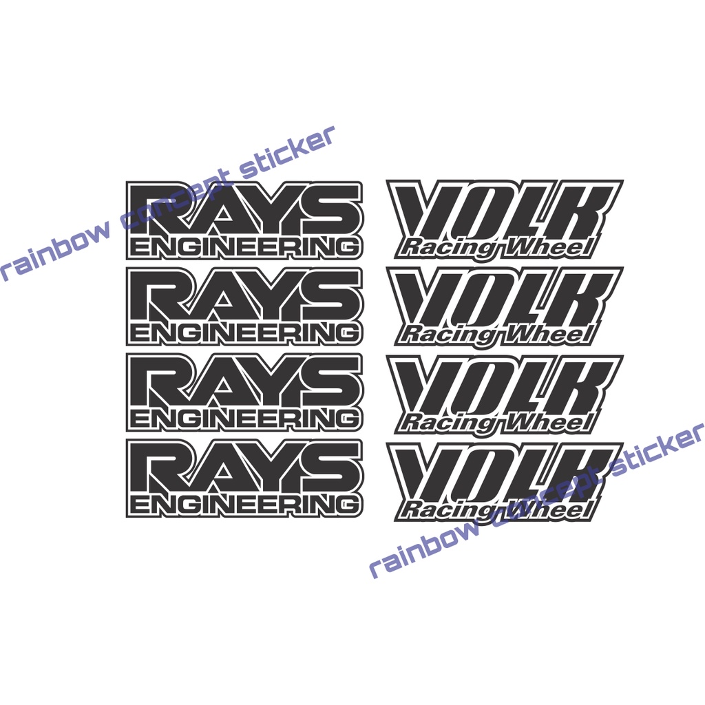 Jual sticker volk racing wheel stiker rays engineering 8 pcs | Shopee ...