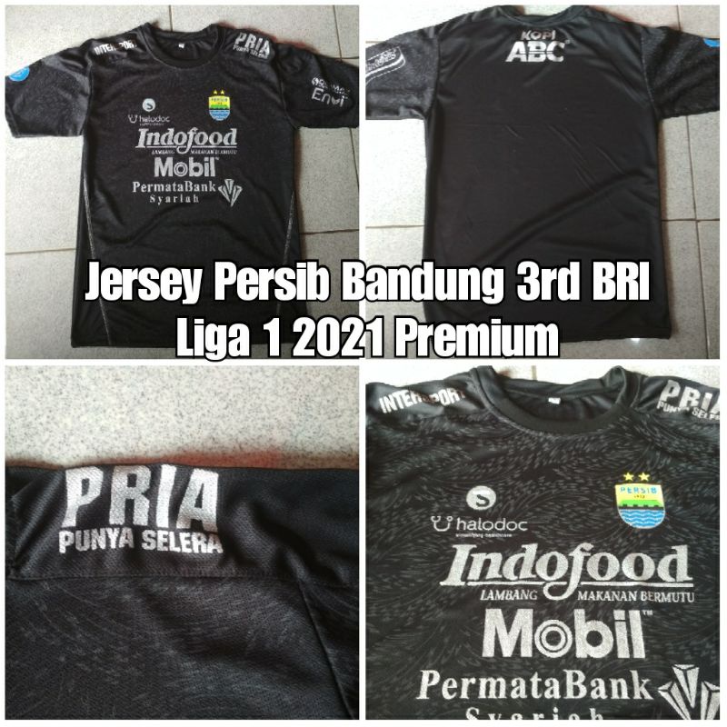 Jual Jersey Persib Bandung 3rd Hitam BRi Liga 1 2021 Premium Bahan ...