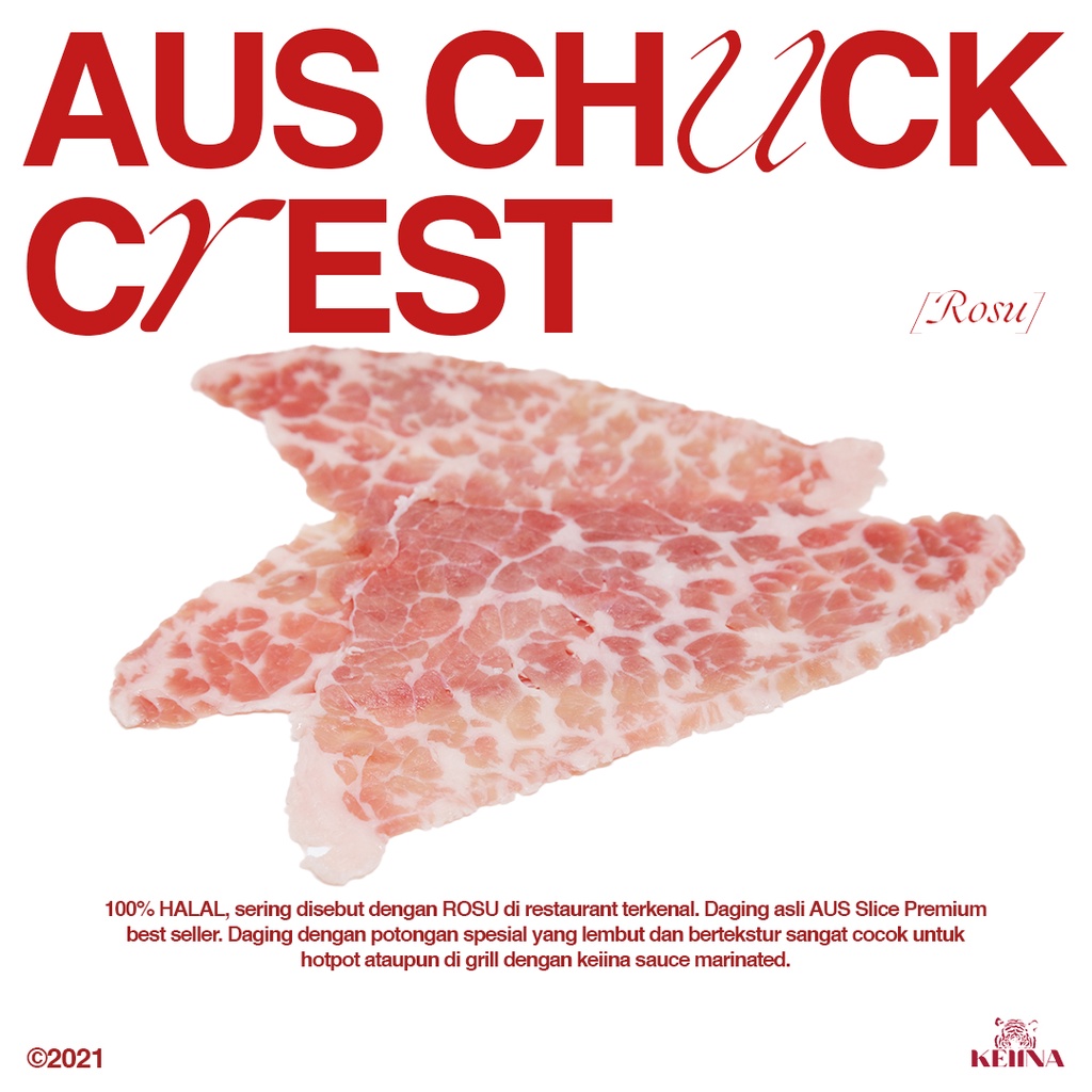 Jual Daging Sapi Beef Aus Chuck Crest / Rosu Premium Grainfed Slice ...