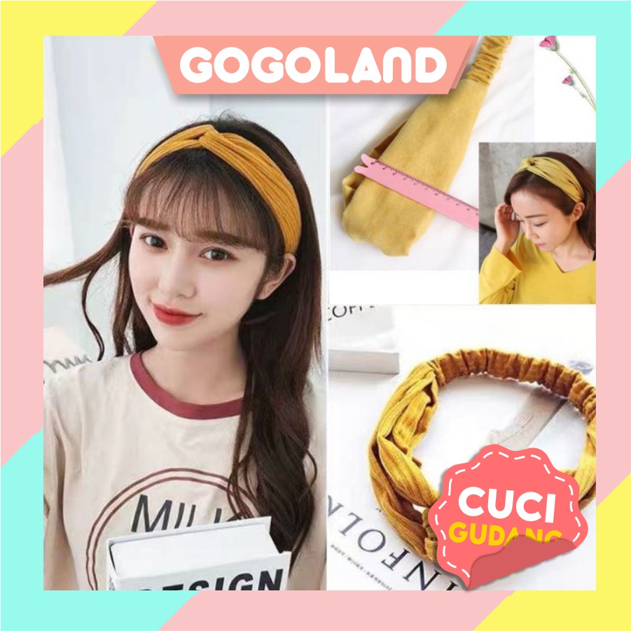 Jual ⭐Gogoland⭐ R035 Bando rajut korea bando polos bandana korea ...