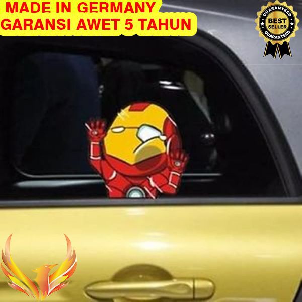 Jual TERMURAH Stiker Mobil Ironman Tony Stark Avenger Tabrak Kaca Hit ...