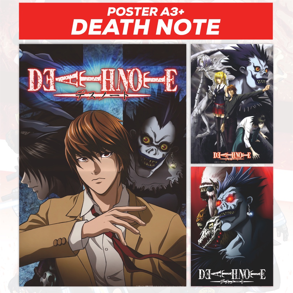 Jual Poster Anime Death Note - Ukuran A3+ Light Yagami, L Lawliet, Ryuk ...