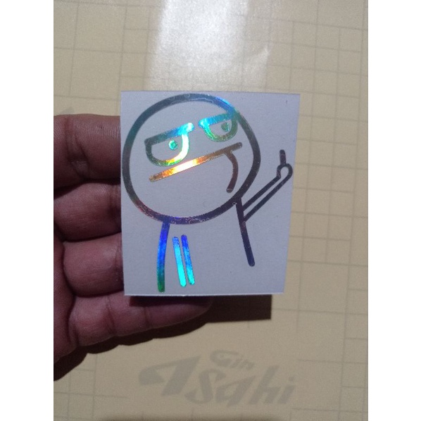 Jual STICKER PUCEK MIDDLE FINGER FUCEK CARTOON LUCU MOBIL LAPTOP MOTOR ...