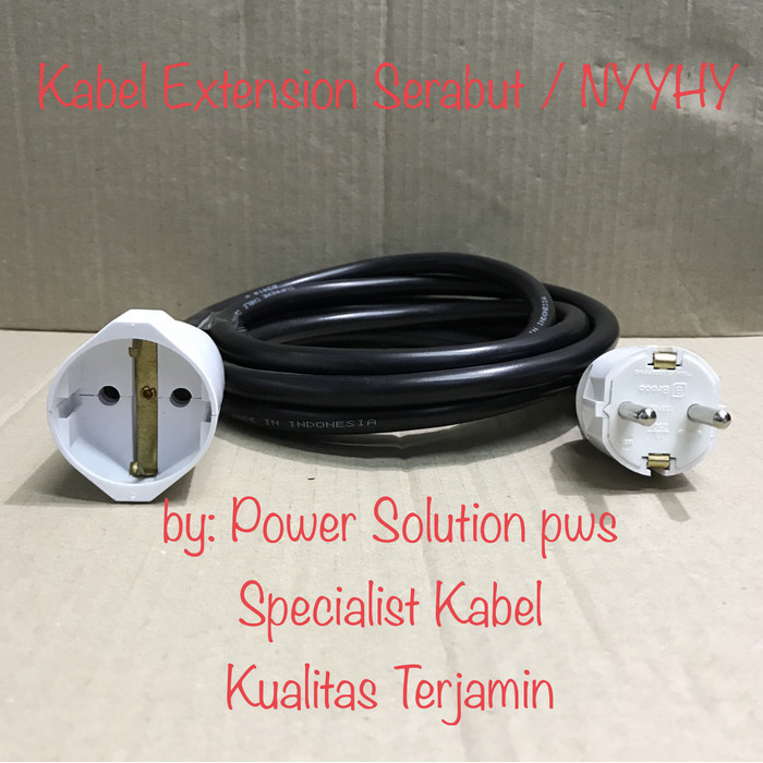 Jual Kabel listrik tambahan ( Extension ) 6 Meter 3x2.5mm KE6M-NYYHY ...