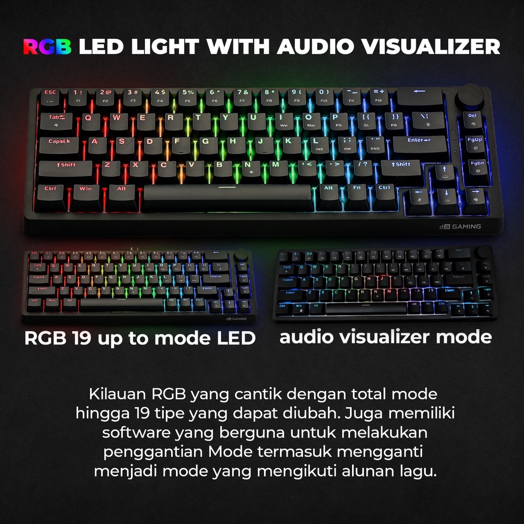 Jual Digital Alliance Keyboard Gaming Meca 6 PLUS Black 68 Keys Evo ...