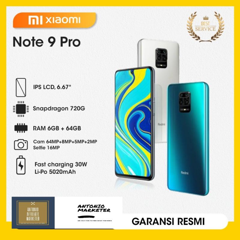 Jual Xiaomi Redmi Note 9 Pro 6GB RAM 64GB STORAGE | Shopee Indonesia