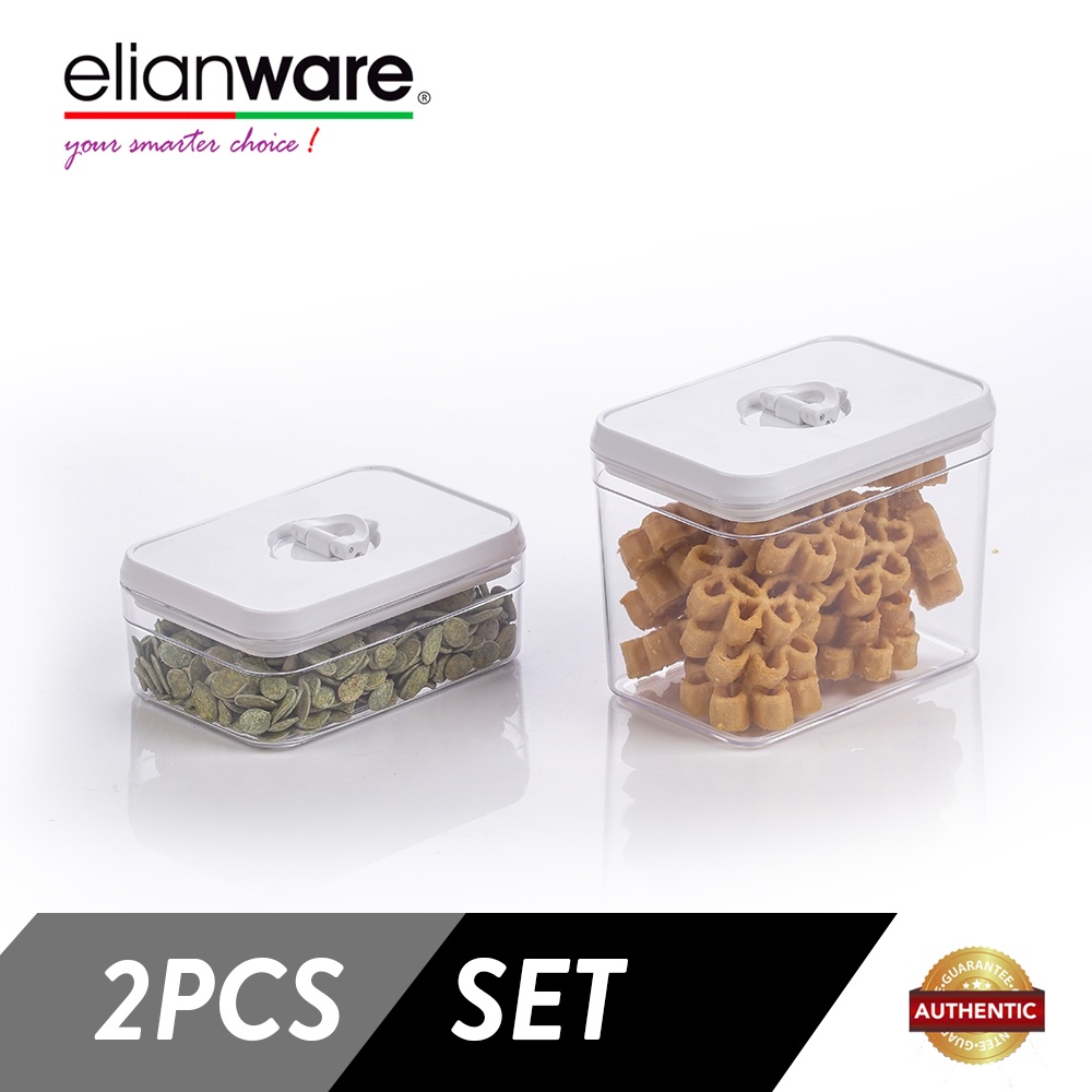 Jual Elianware Lid Lock Airtight Canister Food Storage Milk Container ...