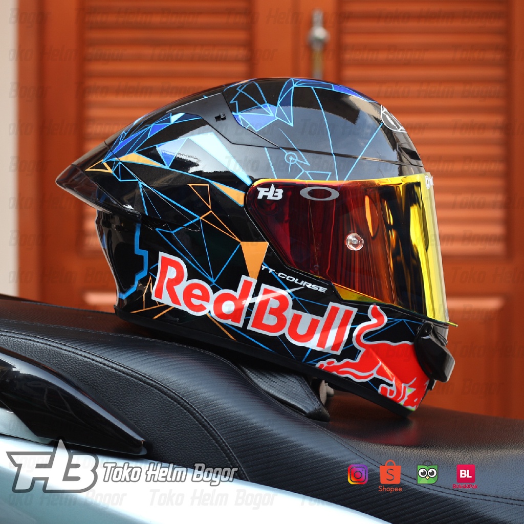 Jual KYT TT Course Pol Qatar Test 2021 Black repaint visor REDGOLD ...