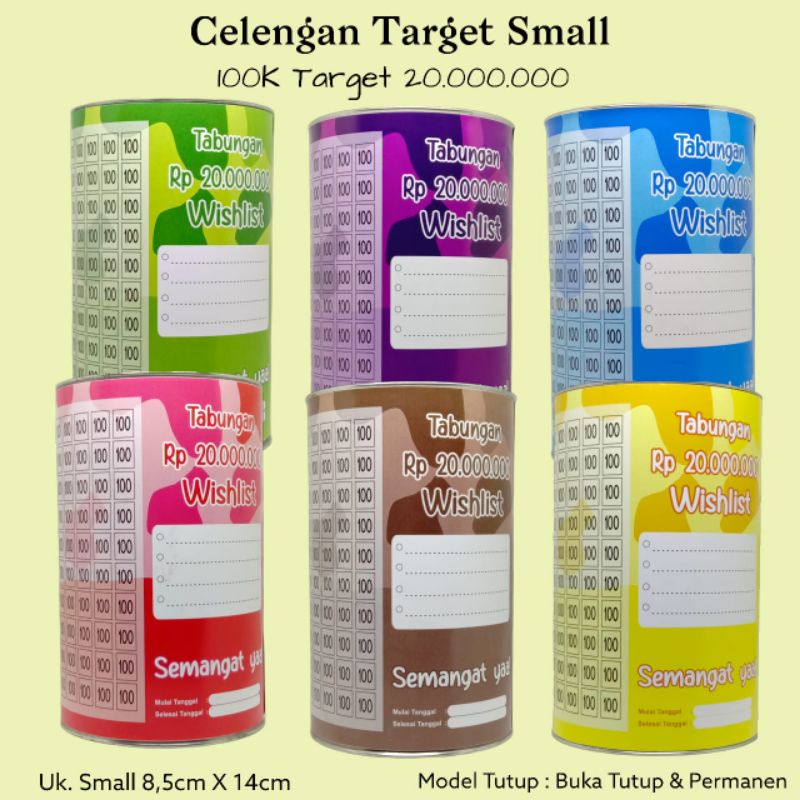 Jual Celengan Target 100k Target 20jt Tabungan Target Murah Celengan ...