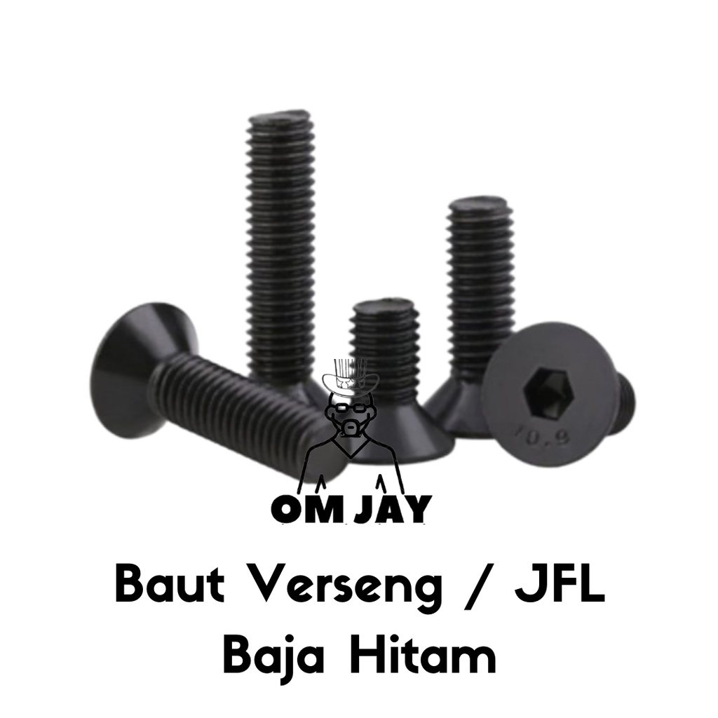 Jual Baut Verseng / JFL Baja Hitam M4 x 10mm | Shopee Indonesia