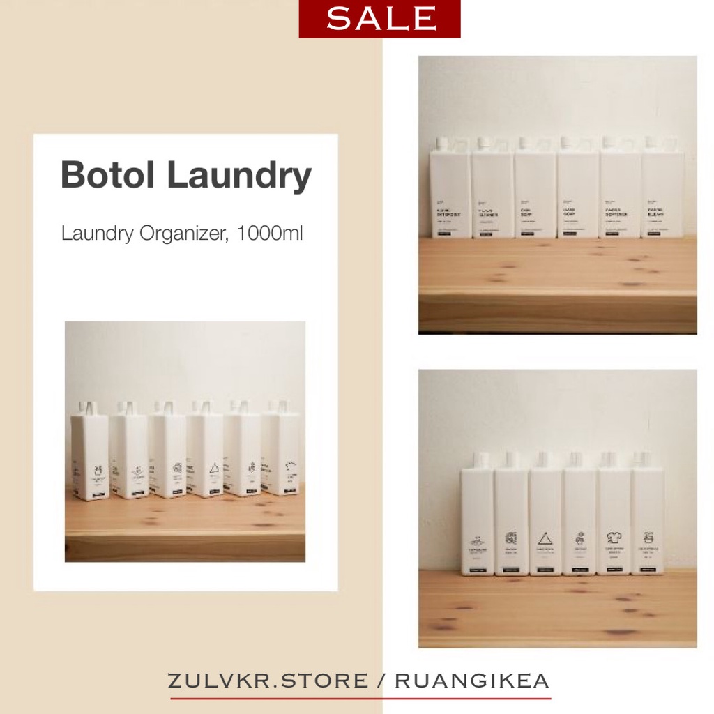 Jual [V1.0] Botol laundry aesthetic refill Botol Sabun Cair LAUNDRY ...