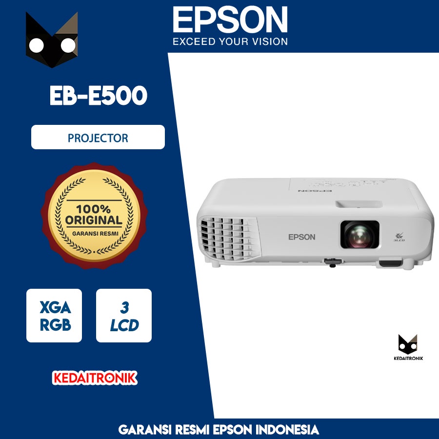 Jual NEW !! Projector EBE500 Epson XGA 3LCD Proyektor White 3300 Lumens ...