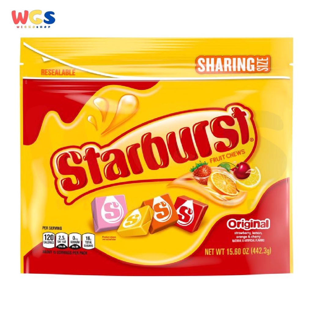 Jual Permen Starburst Original Fruit Chews Candy Stand Up Pouch 442.3g ...