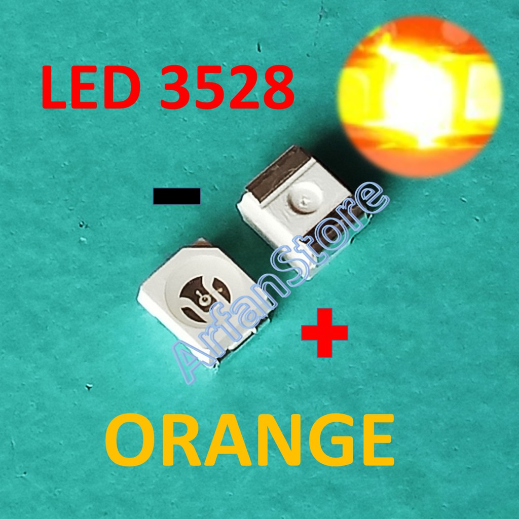 Jual LED 3528 2835 Orange Amber SMD Chip Warna Kuning Tua Pekat PER ...