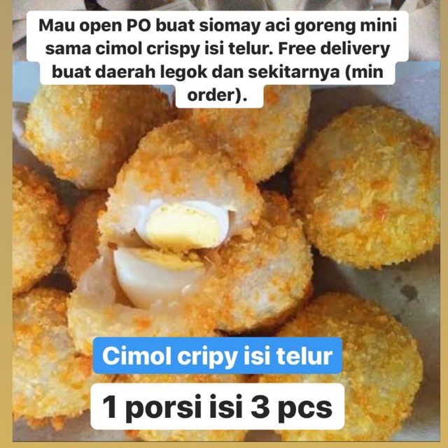 Jual CIMOL CRISPY ISI TELUR - FROZEN FOOD | Shopee Indonesia