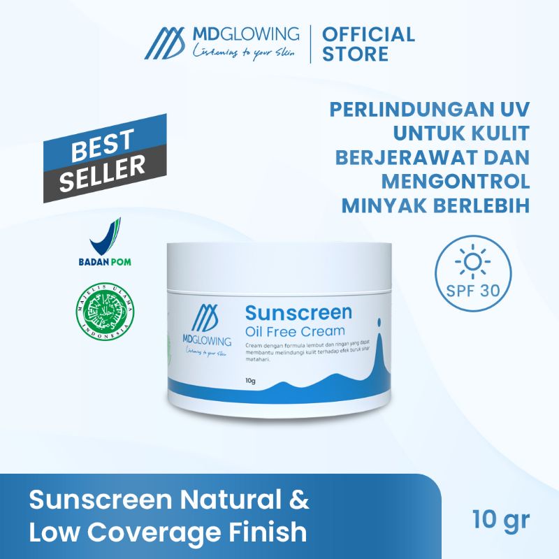 Jual MD Glowing Sunscreen Oil Free (Sun Protection // Sun Block ...