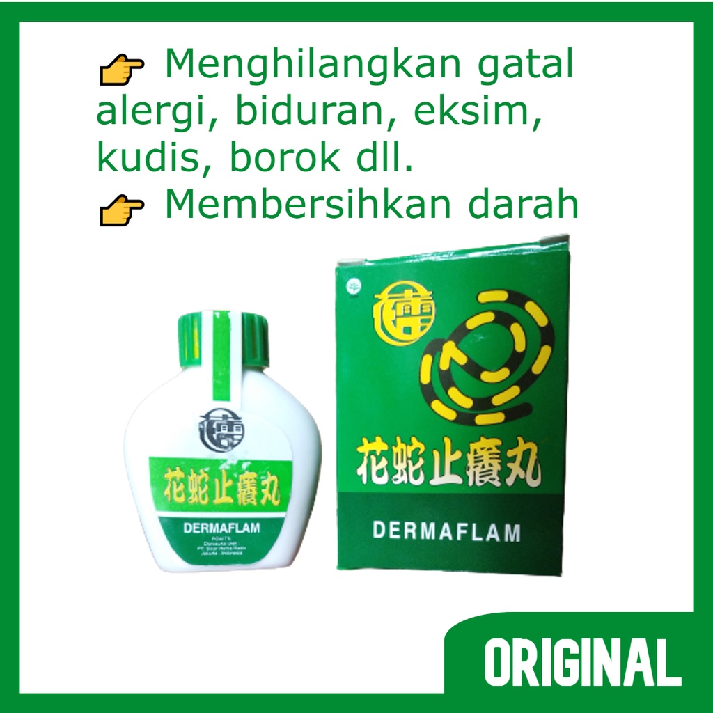 Jual Dermaflam Snake Itch Removing Pills Hua Se Zhi Yang Wan Herbal ...