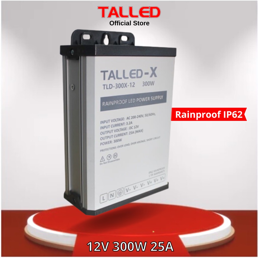 Jual POWER SUPPLY TALLED 12V RAINPROOF OUTDOOR 5A 8.3A 12.5A 20.8A 25A ...