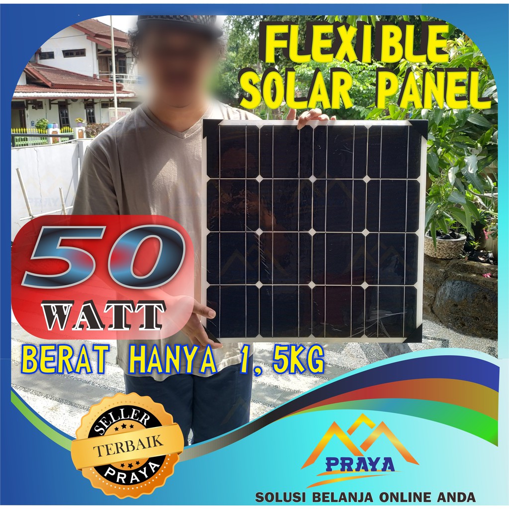 Jual Flexible solar panel 50w listrik surya 50 watt mono 50watt ...