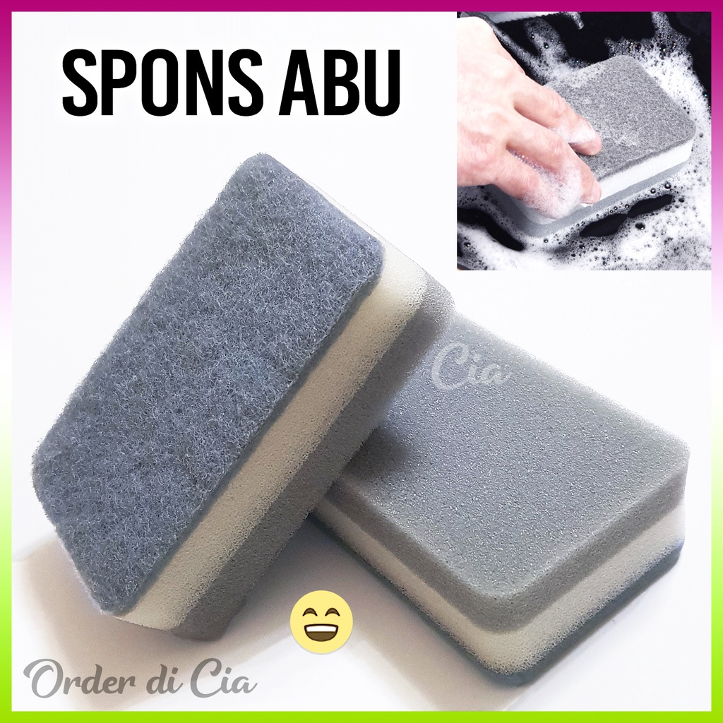 Jual Spons ABU Busa Cuci Piring Dua 2 Sisi Sponge Anti Minyak Pencuci ...