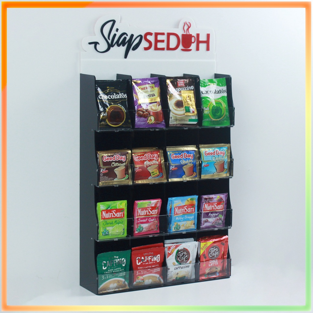 Jual Rak Kopi Sachet Display Siap Seduh Hanging 16 Bahan Acrylic ...