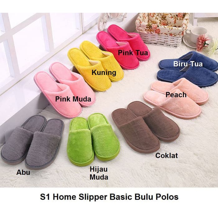 Jual Sandal Bulu Sendal Hotel Home Indoor Slipper Rumah Anti Licin ...