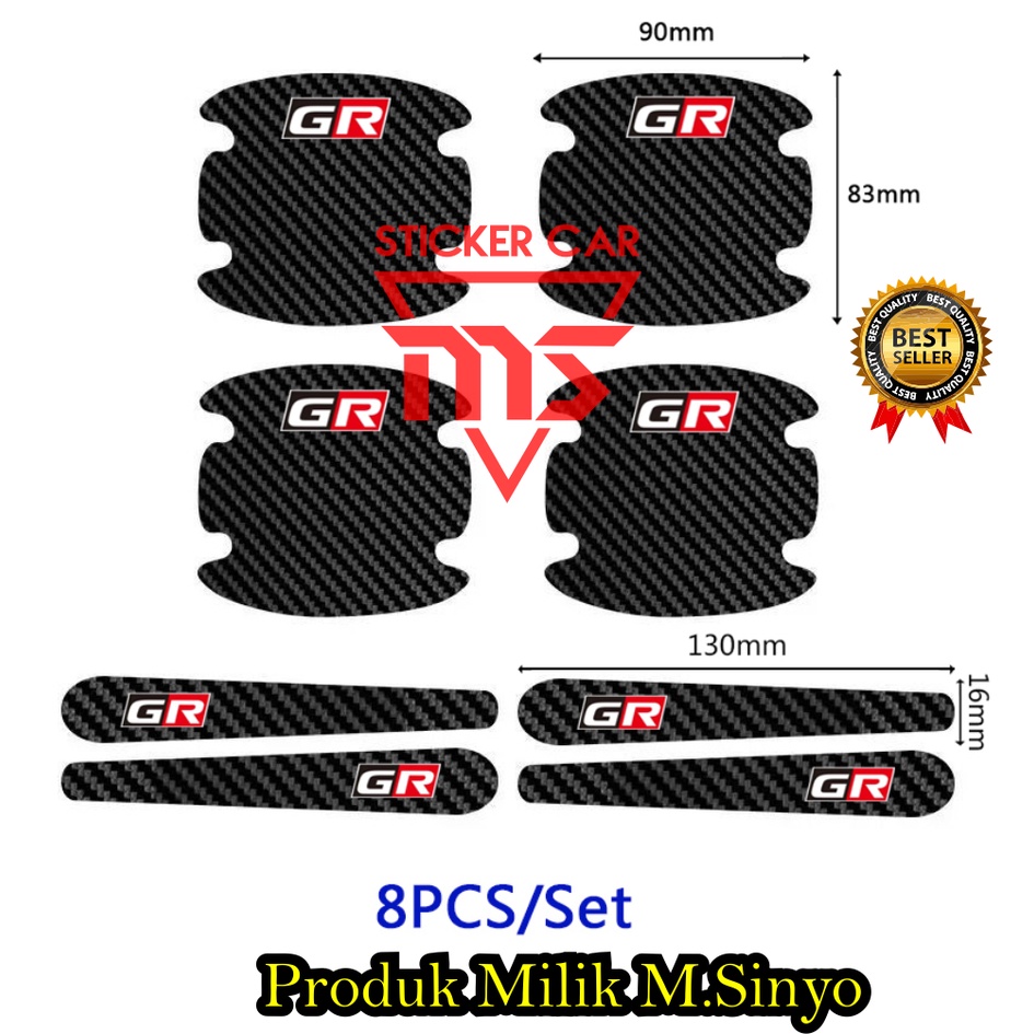 Jual Sticker karbon 3d toyota gr sport pelindung handle mobil raize rush innova fortuner veloz ...