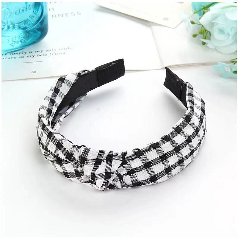 Jual Bandana Wanita Bando Style Motif Kotak-Kotak Aksesoris Rambut ...
