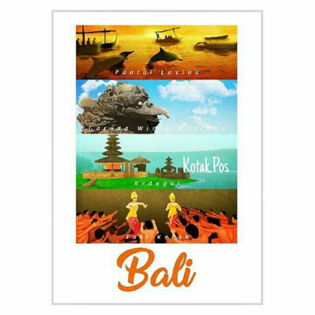 Jual BALI CITY VIEW SERIES KOTA WISATA ILUSTRASI KARTU POS POSTCARD ...