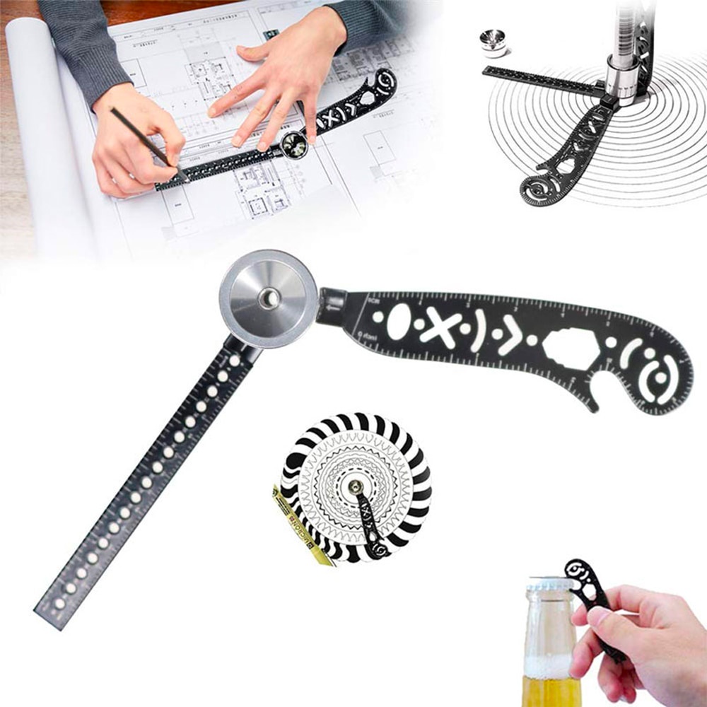 Jual Pre Order Versatile Multi-Function Drawing Ruler Creative Drawing ...