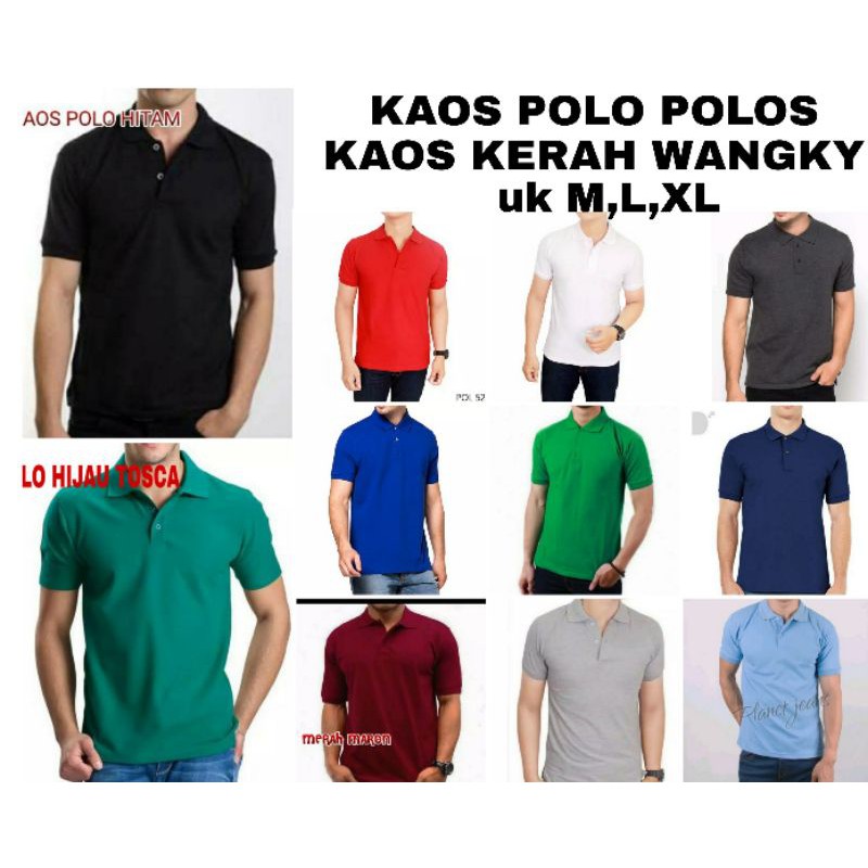 Jual KERAH / KAOS POLO POLOS - KAOS POLO KERAH WANGKY - POLO SHIRT LAKOS - KAOS PRIA | Shopee ...