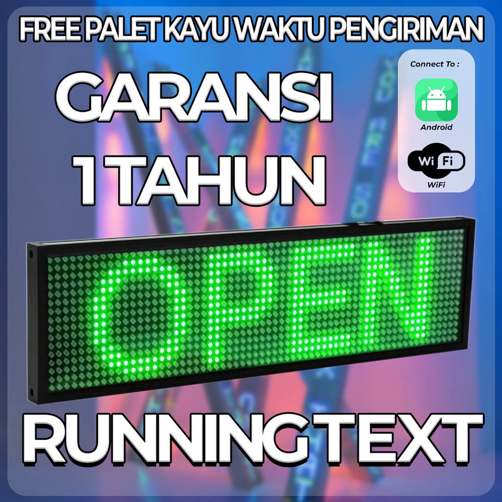 Jual P10 RUNNING TEXT OUTDOOR P10 UKURAN 1 METER BELI 2 DISCOUNT 20% ...