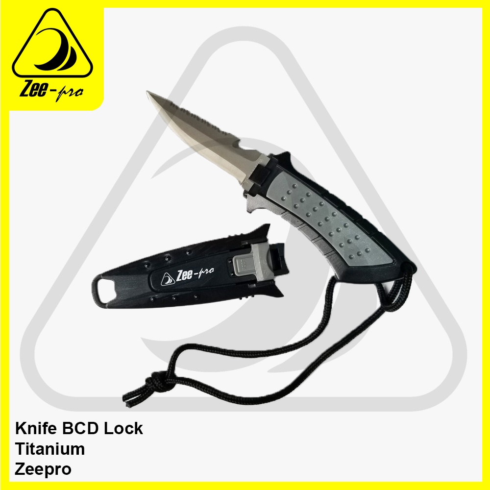 Jual Pisau Selam Titanium Spearfishing Zeepro Knife Diving Titanium 7cm ...