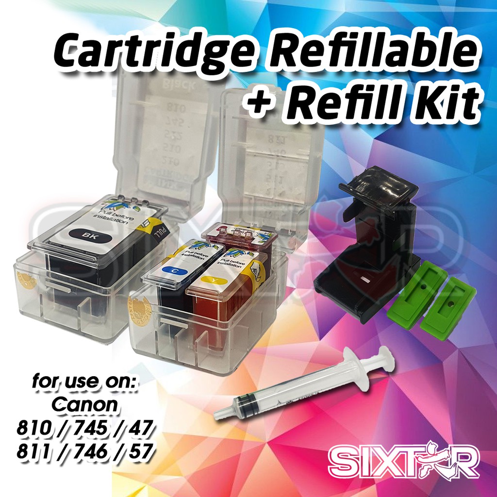 Jual PAKET Refill Kit + Refillable Cartridge 810 dan 811 / 745 dan 746 ...