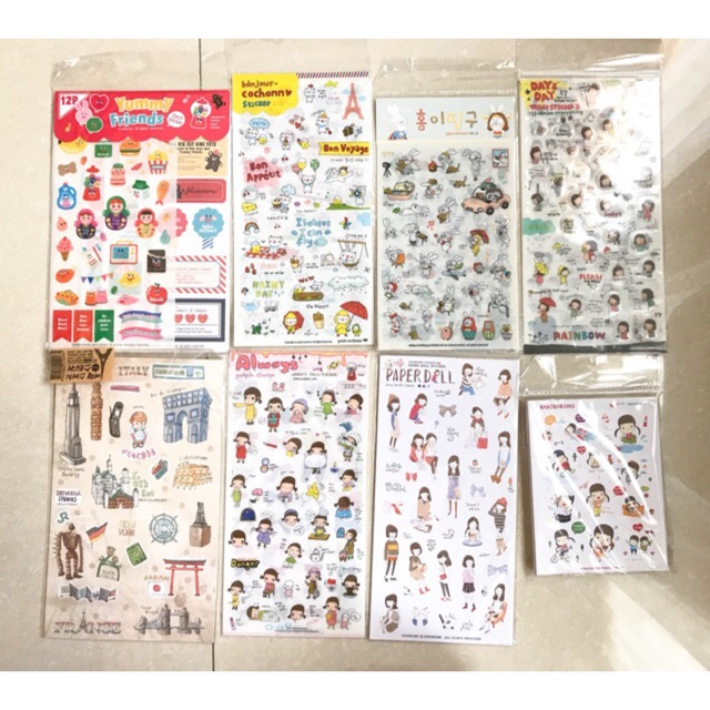 Jual stiker korea stiker bening stiker buku stiker kertas stiker girl ...