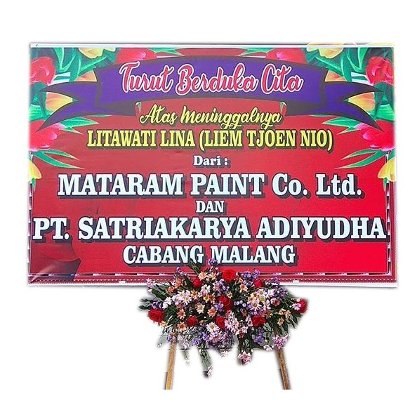Jual Bunga Papan Ucapan Duka Cita Tipe Banner | Shopee Indonesia