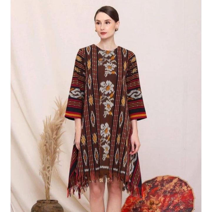 Jual Dress Tenun Blanket Aneka Motif Etnik Tradisional Troso Jepara | Shopee Indonesia