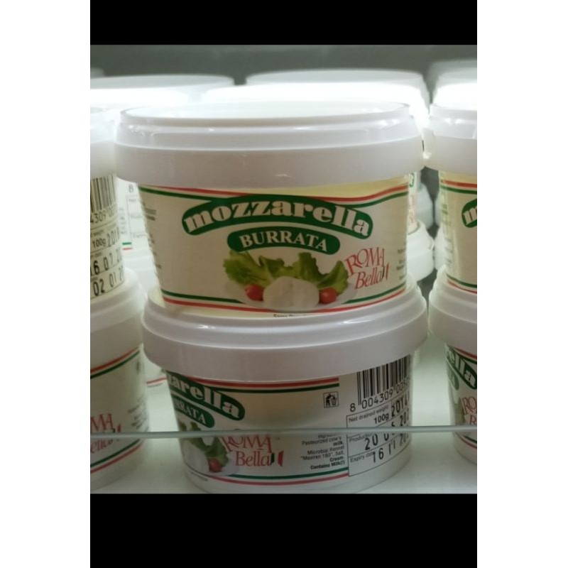 Jual mozzarella cheese keju burrata soft bulat fresh 100gr | Shopee ...